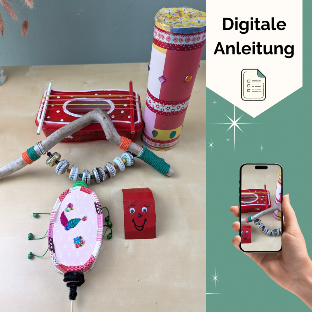 Digitale Anleitung Upcycling "Musikinstrumente" - Creolla DIY
